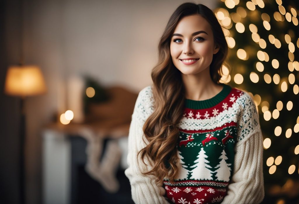 Giv hende en hyggelig december med en dame juletrøje